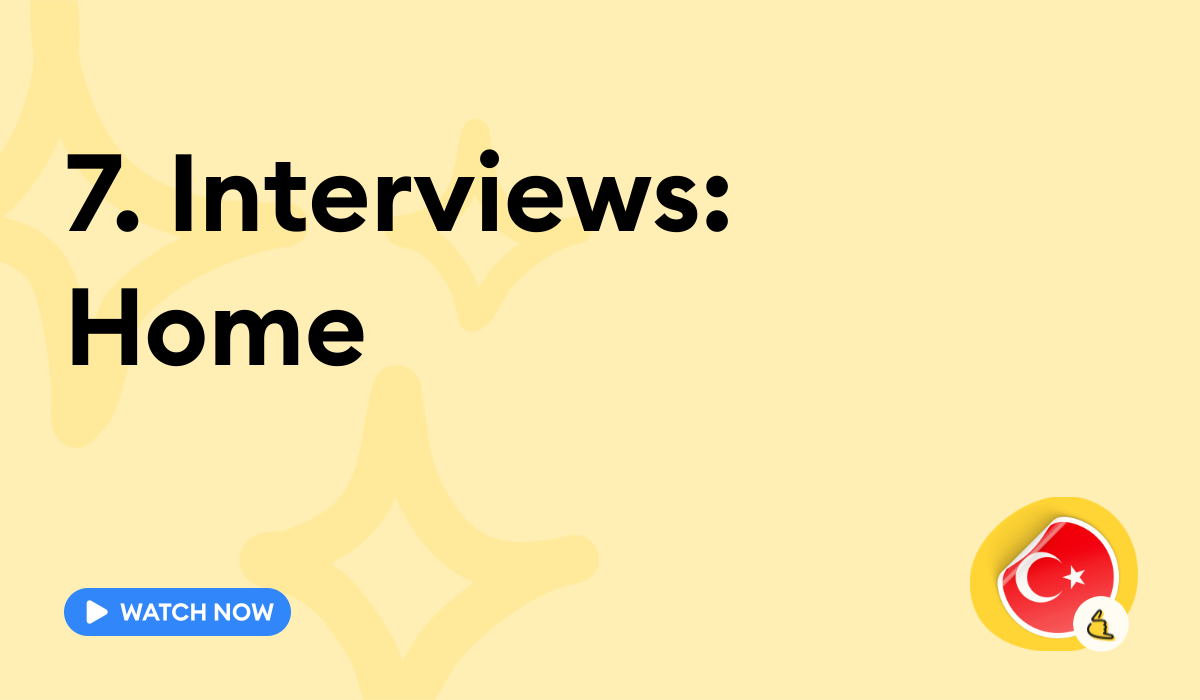 Join 7. Interviews: Home of Direct Reported Speech in Turkish Language (A2 / Lesson #10) by Dem ...