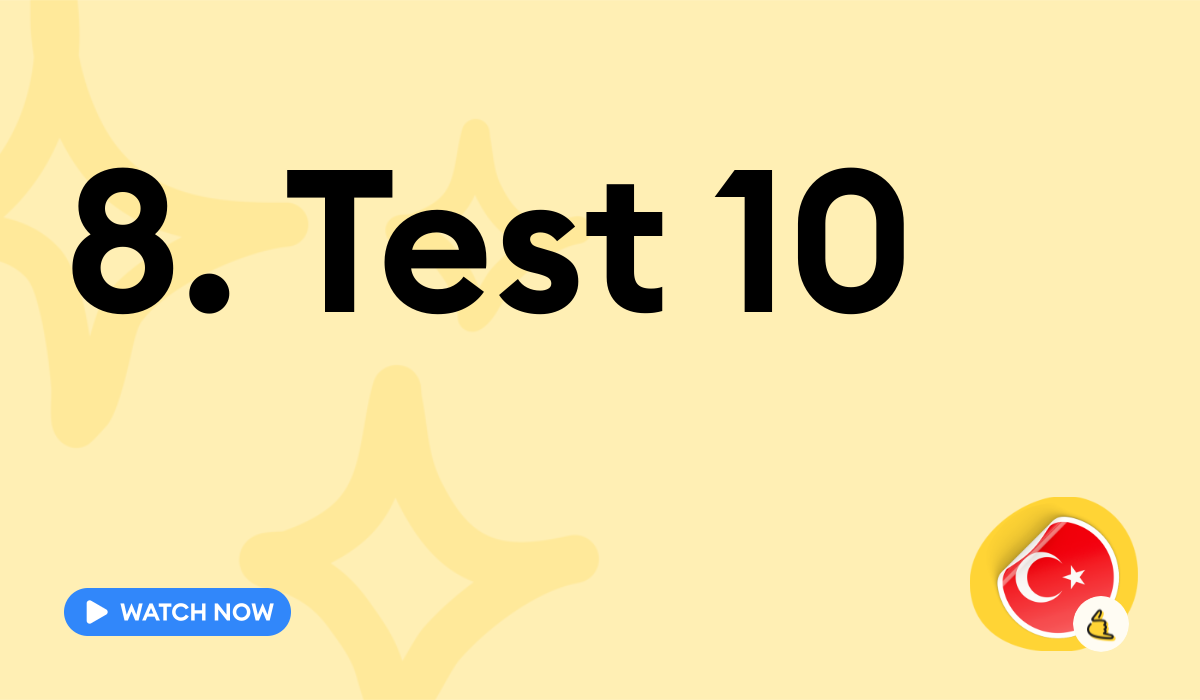 Join 8. Test 10 of Direct Reported Speech in Turkish Language (A2 ...